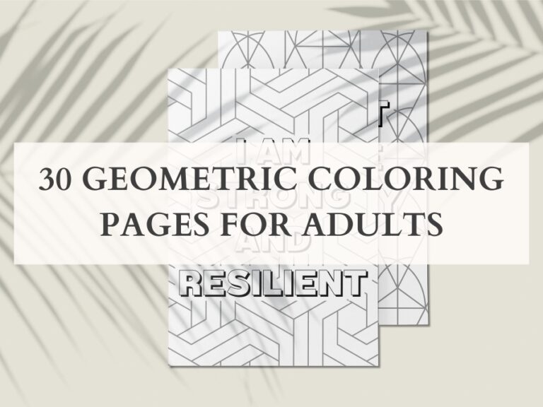 30 geometric coloring pages for adults - Unica Self